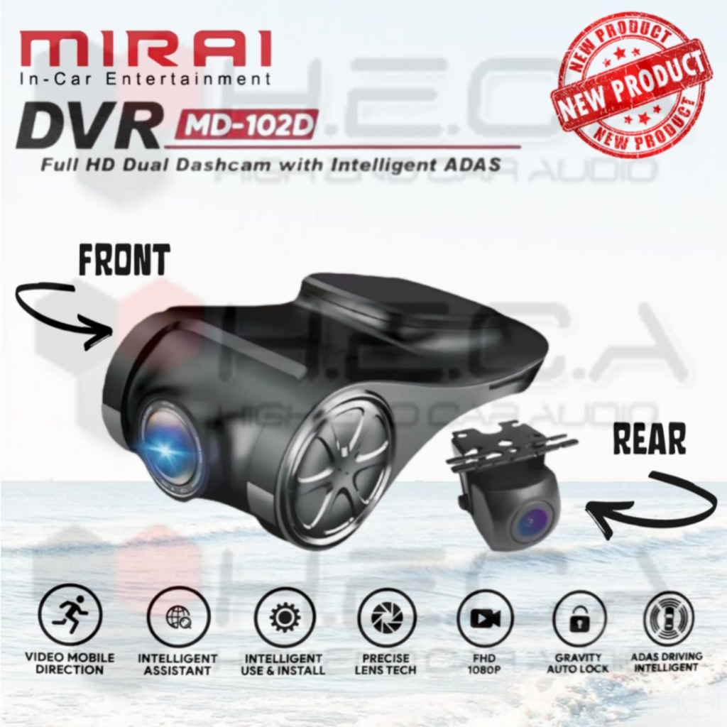Jual MIRAI MD-102D Dashcam DVR Recorder Camera Mobil ADAS Dash Cam ...