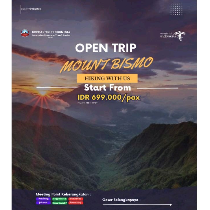 Jual Open Trip Gunung Bismo | Shopee Indonesia