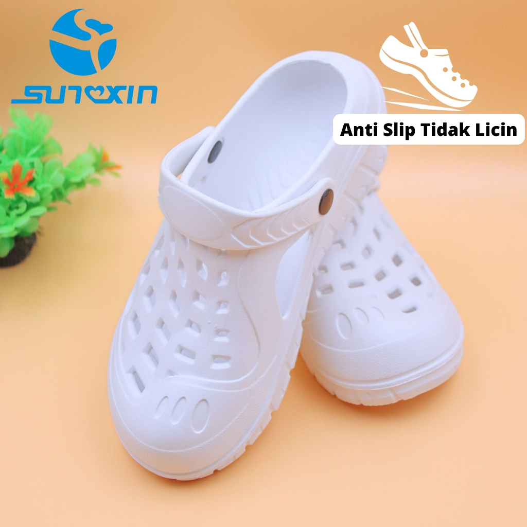 Jual SUNXIN Sandal Kodok Putih Hema 958WOW/ Sandal Medis Dokter Perawat ...
