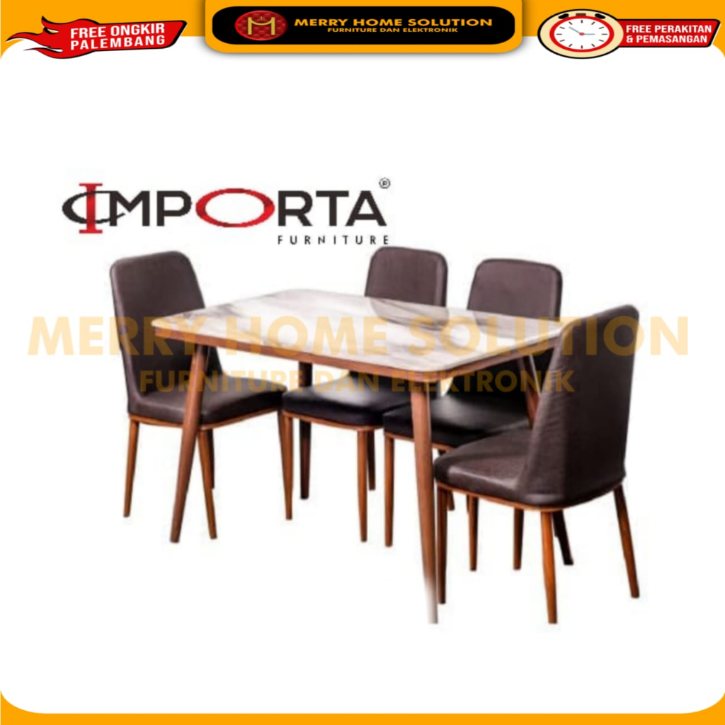 Jual Meja Makan Saga Dining Set Importa 4 Kursi / Meja Batu Marmer ...