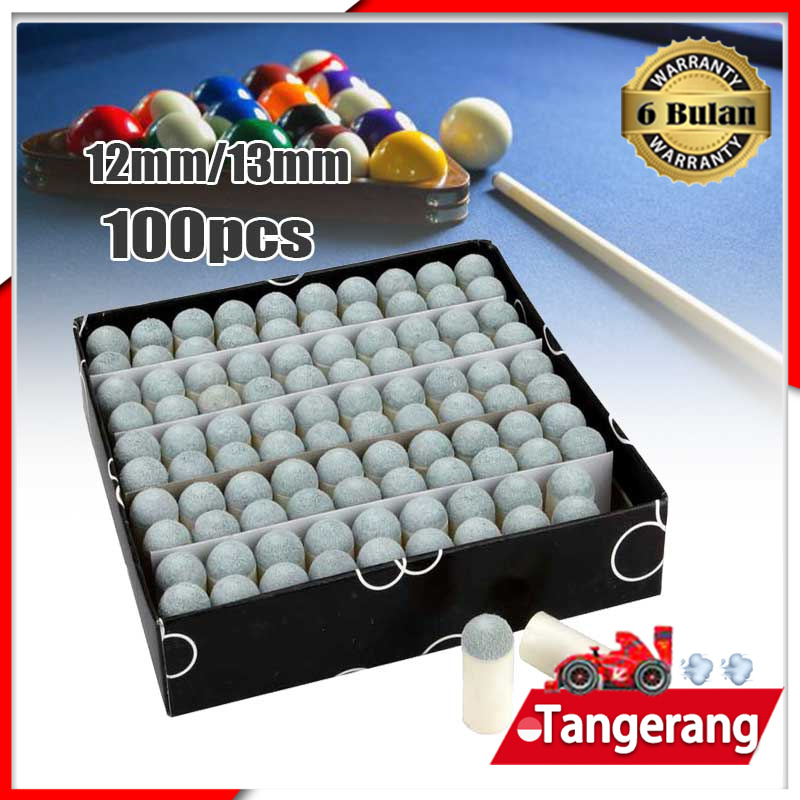 Jual 100pcs/Box Slip On Cue Tip 12mm/13mm Stik Biliar Model Slip On ...
