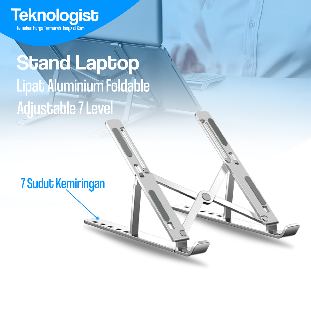 Jual Stand Laptop Lipat Aluminium Portable Adjustable / Dudukan Laptop / Penyangga Laptop ...