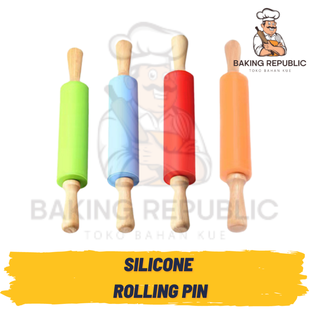Jual ROLLING PIN SILLICONE PREMIUM | ROLLING PIN ALL COLOUR | WARNA ...
