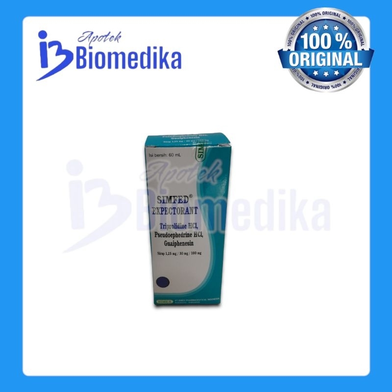 Jual SIMFED EXPEXTORANT 60ML obat batuk pilek alergi | Shopee Indonesia