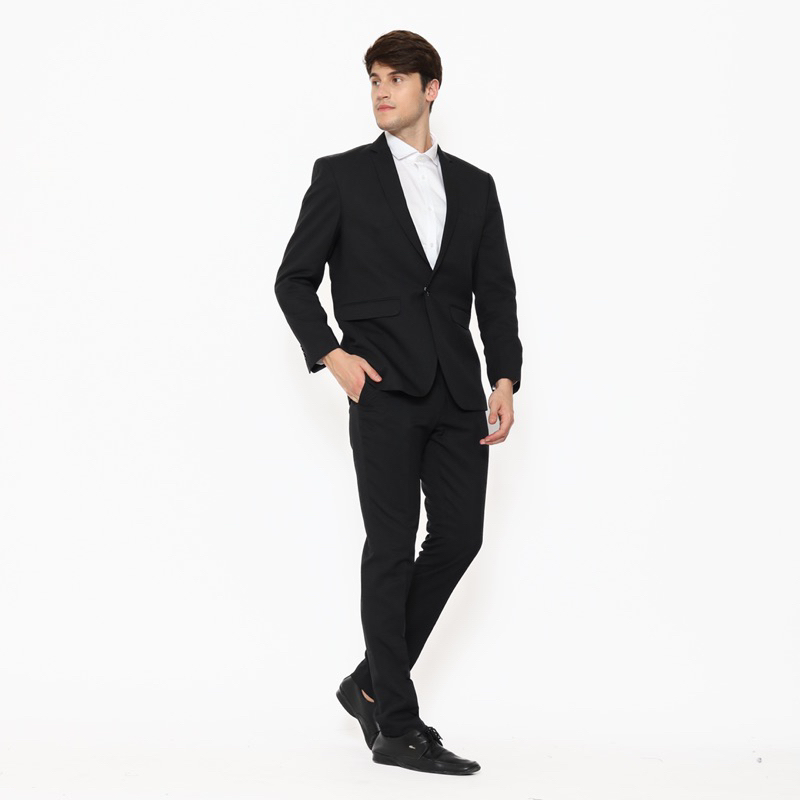 Jual Lawell Setelan Jas Pria Formal Modern Fit – Kancing Satu Warna ...