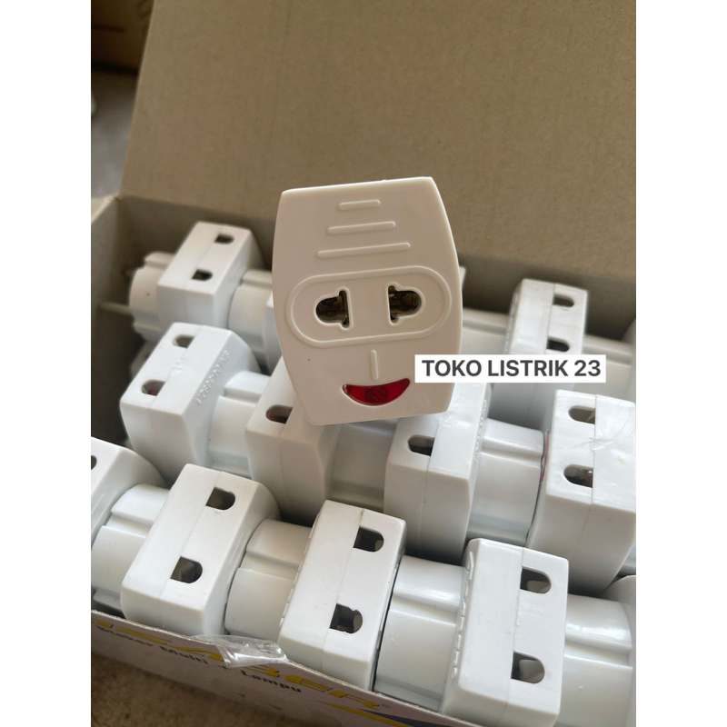 Jual Steker T multi lampu 3 lubang asaber | Shopee Indonesia