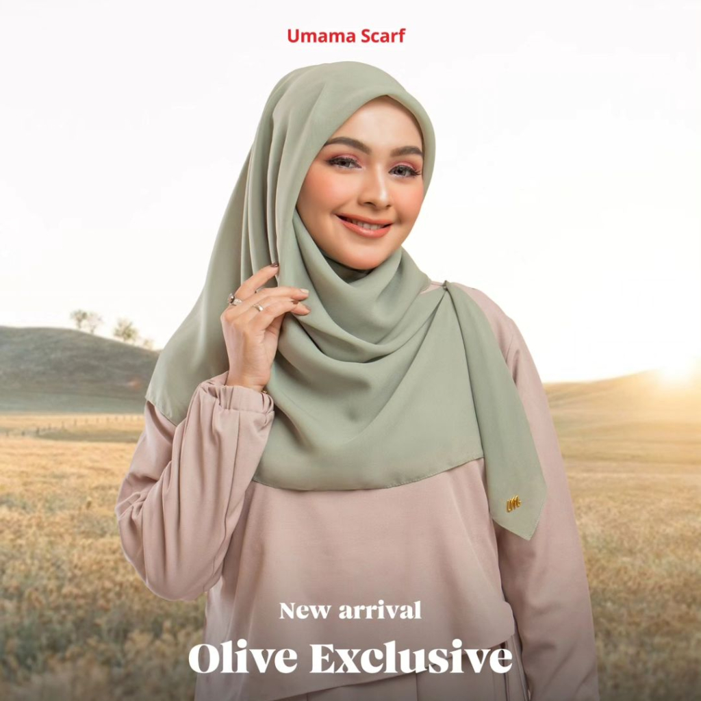 Jual Umama Scarf - Kerudung Polos Jilbab Segi Empat Hijab Daily Olive Exclusive | Shopee Indonesia