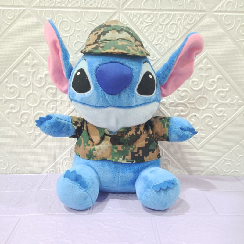 Jual Boneka lilo stitch karakter profesi tentara/boneka stitch army ...