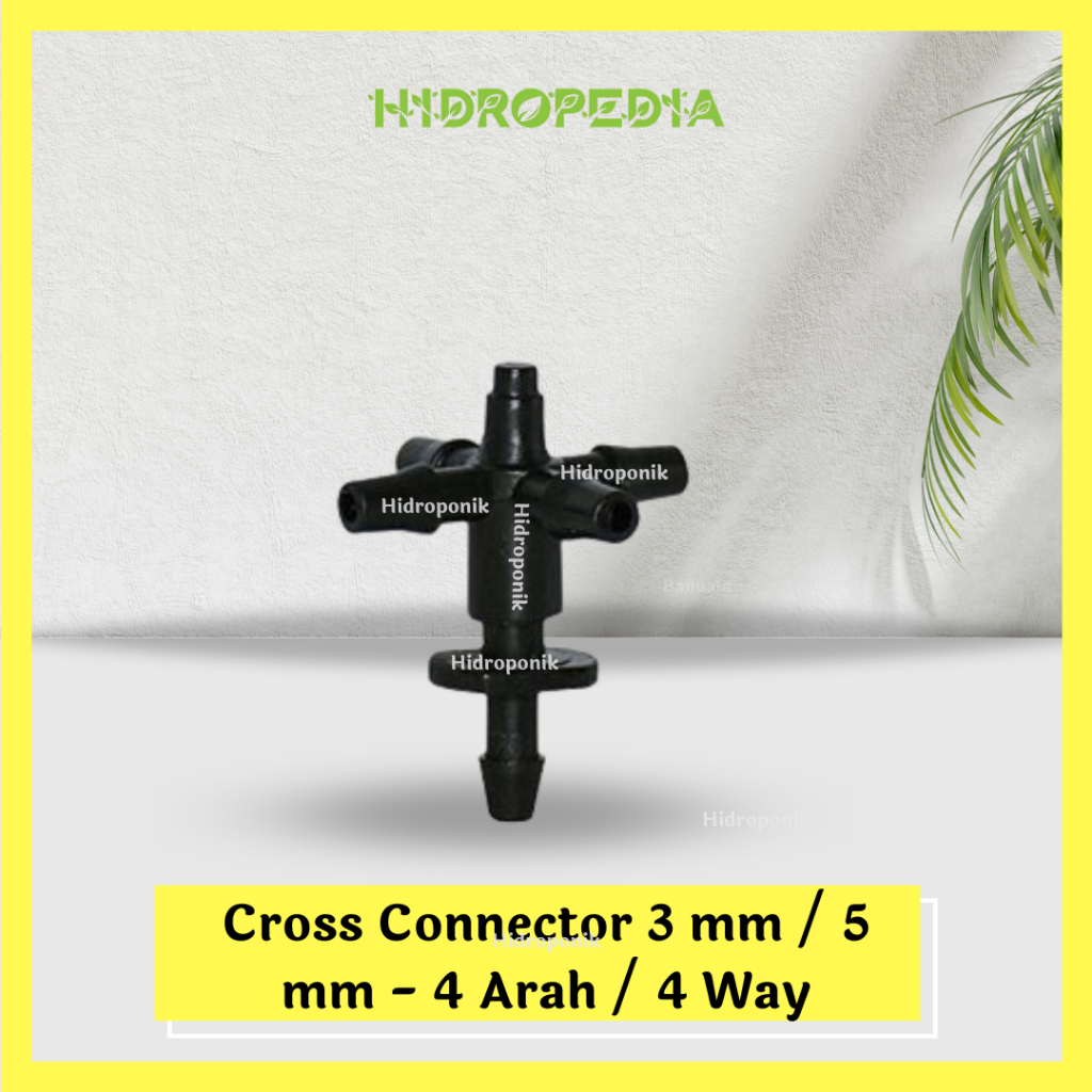 Jual Cross Connector 3 mm 5 mm - 4 Arah atau 4 Way - Alat Fertigasi ...