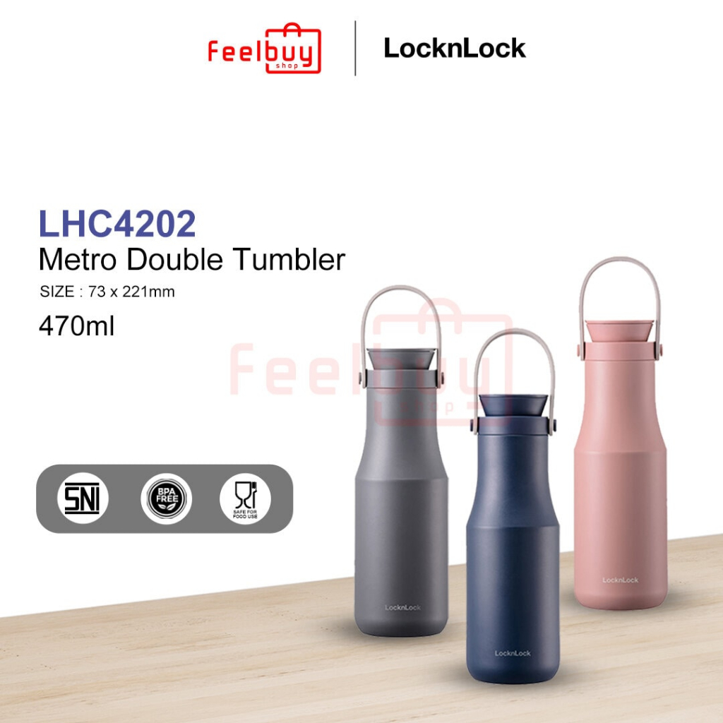 Jual LocknLock Metro Double Tumbler Vacuum Tumblr 470ml LHC4202 ...