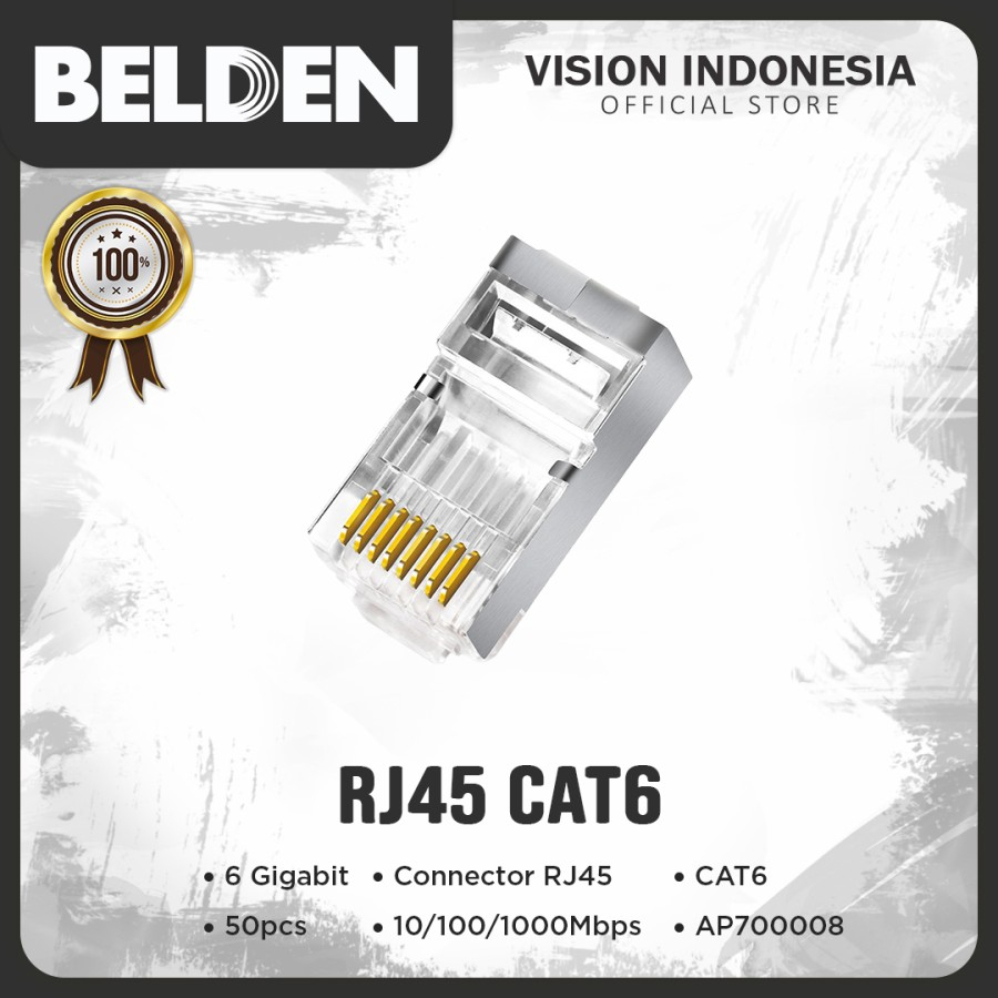 Jual BELDEN CONNECTOR RJ45 CAT6 AP700008 - BERGARANSI / ORIGINAL RESMI ...