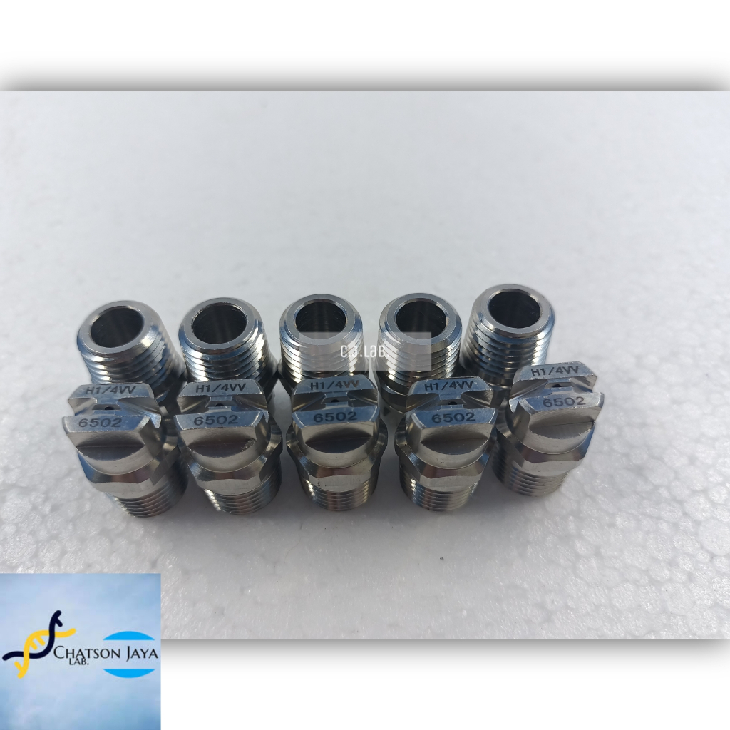 Jual Nozzle V Jet Stainless Steel 316 - Water Flat Fan V Jet Spray 6502 ...