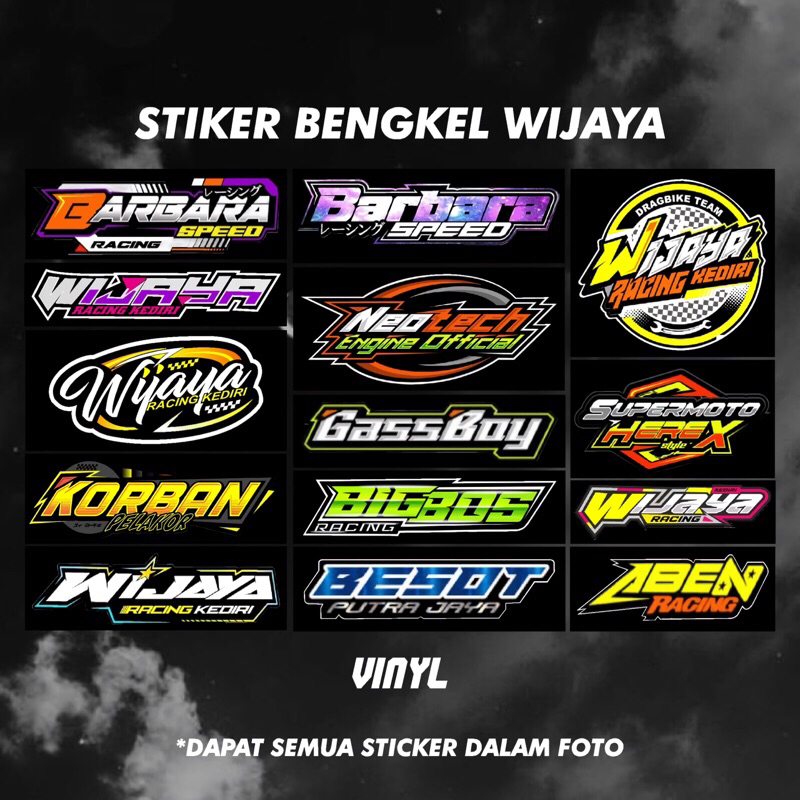 Jual sticker pack wijaya racing kediri barbara speed racing herex ...