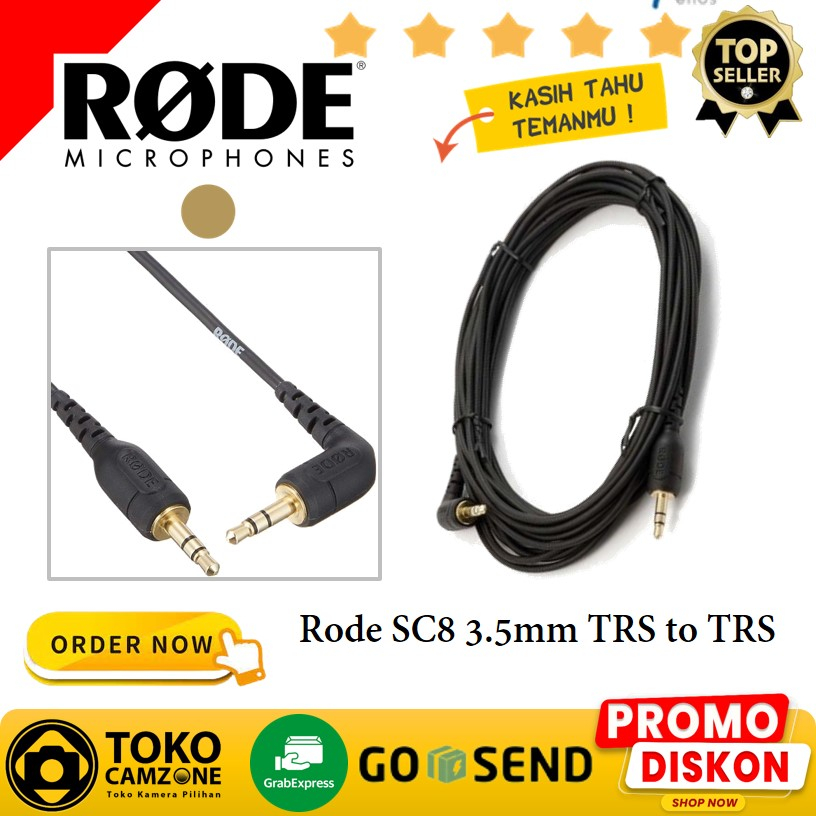 Jual Rode SC8 3.5mm TRS to TRS Extension Cable Rode SC 8 Original ...