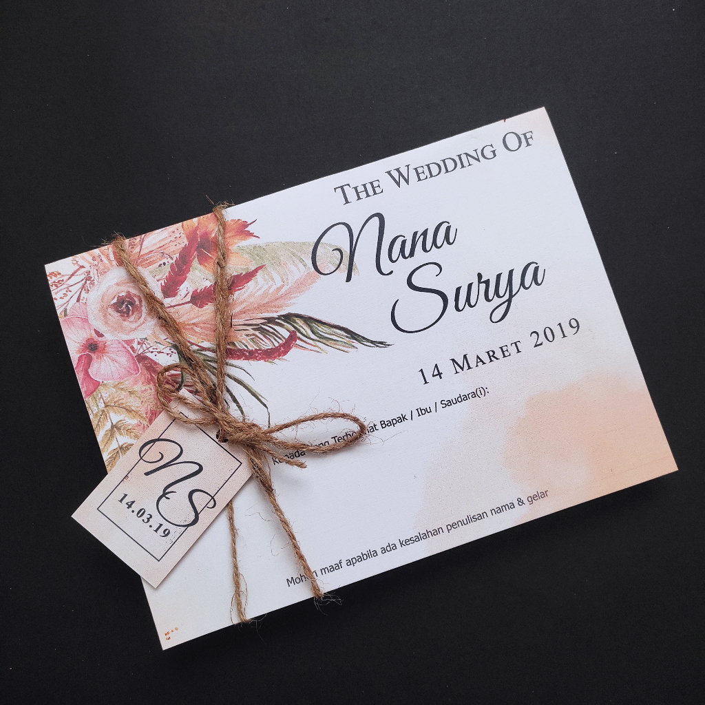 Jual Undangan Custom Pernikahan "GC.R-1" Simple, Elegant, Cantik ...