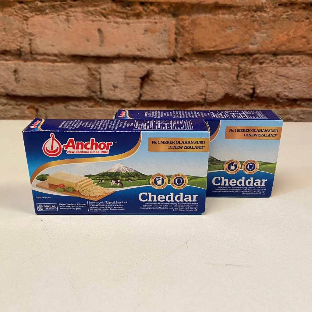 Jual Anchor Cheddar 150gr / Keju Cheddar / Anchor / Cheese | Shopee ...