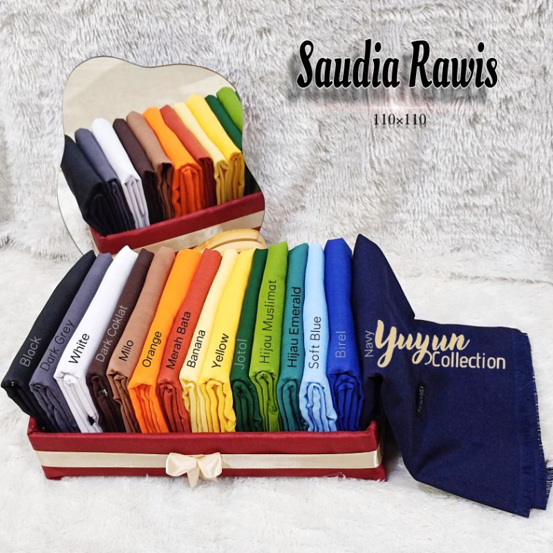 Jual Saudia Exclusive Rawis Hijab Segi Empat Tepi Rawis/Katalog 2 ...
