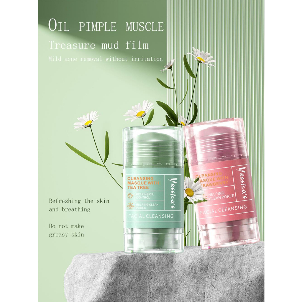 Jual FYC - Yessica's Tea Tree & Strawberry Anti Pores & Acne Clay Stick ...