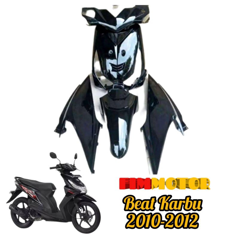 Jual Cover Body Halus Depan Belakang Beat Karbu Beat Lama Hitam 2010 ...