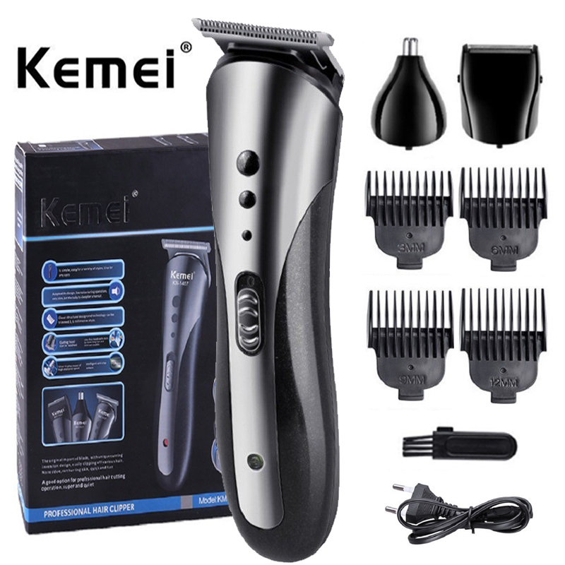 Jual Mesin Cukur Kemei KM-1407 Clipper 3 in 1 Alat Cukur Rambut Charger | Shopee Indonesia