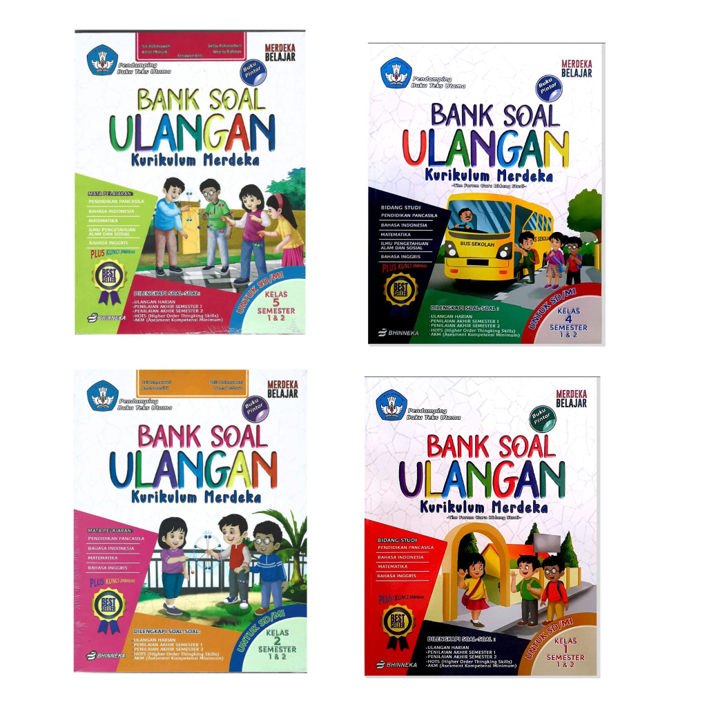 Jual BUKU BANK SOAL ULANGAN KURIKULUM MERDEKA - KELAS 1 2 4 5 SD MI | Shopee Indonesia