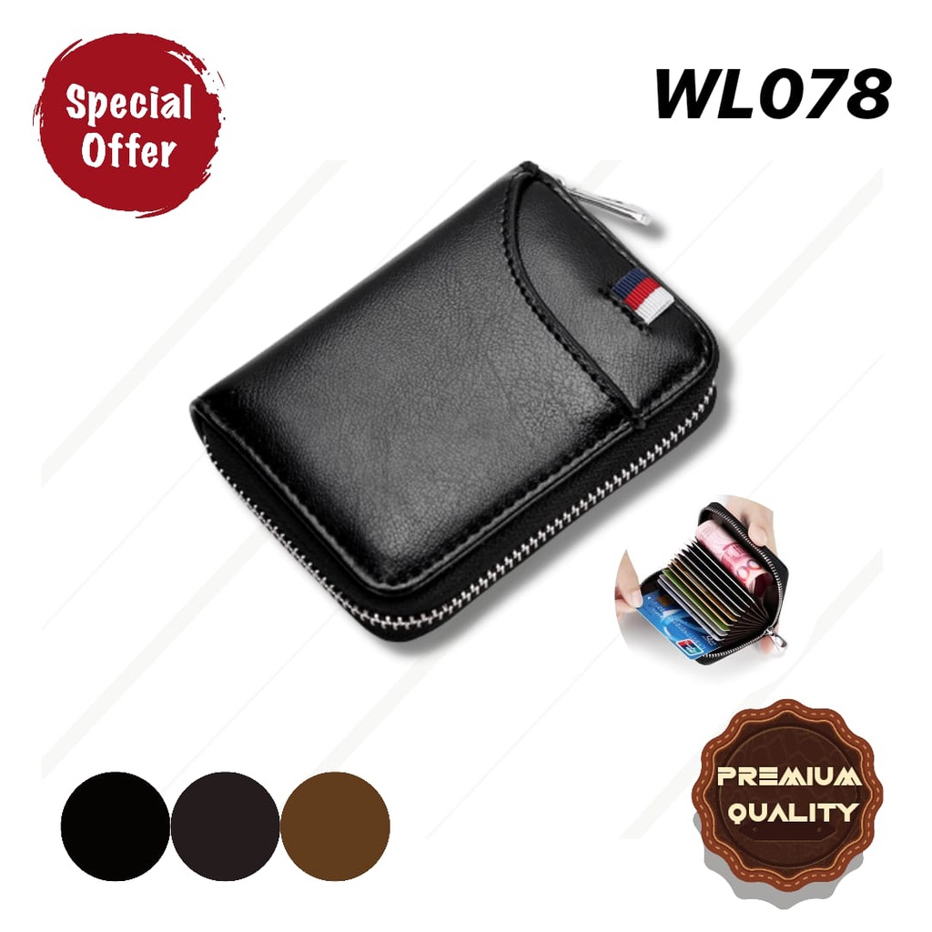 Jual WL078 DOMPET TEMPAT WADAH KARTU KULIT ASLI RFID PROTECTION WALLET ...
