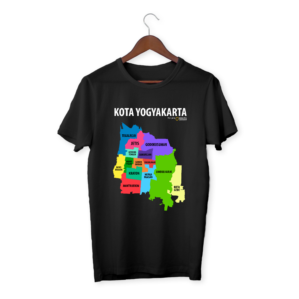 Jual Kaos Peta Kota Jogja / Yogyakarta, DI Yogyakarta - Tshirt Map by ...