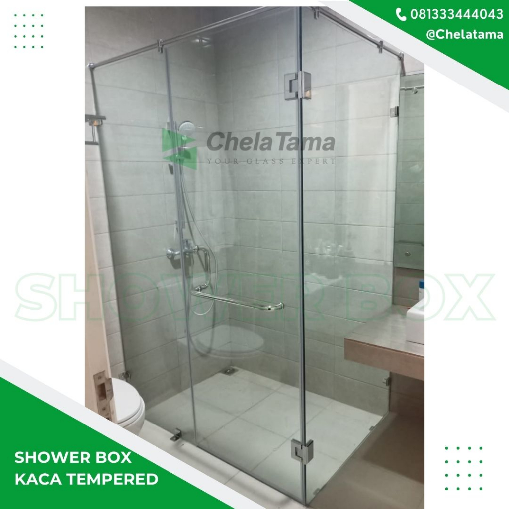 Jual Shower Box Sekat Pembatas Kamar Mandi Kaca 10 mm Tempered Pintu ...