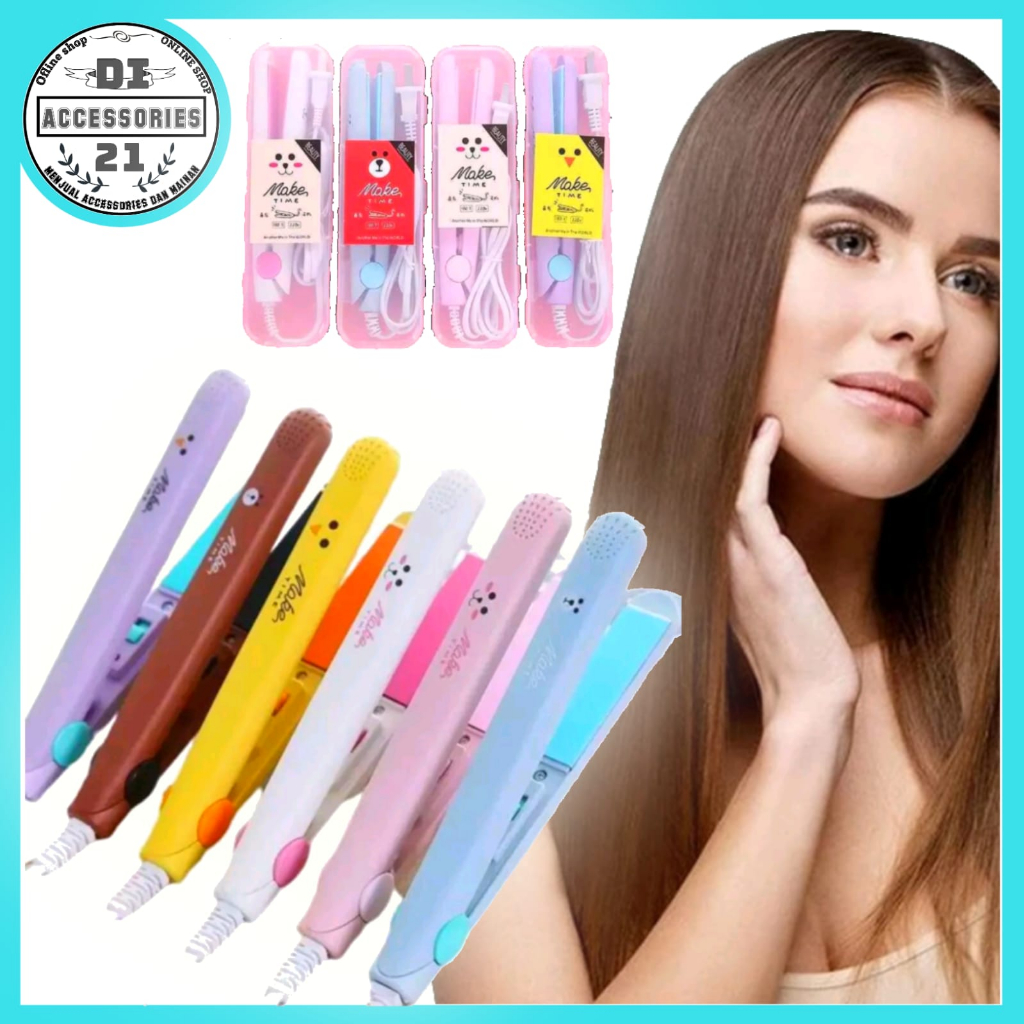 Jual CATOKAN MINI ALAT CATOK RAMBUT MINI 2 in 1 SET LURUS DAN KERITING ...