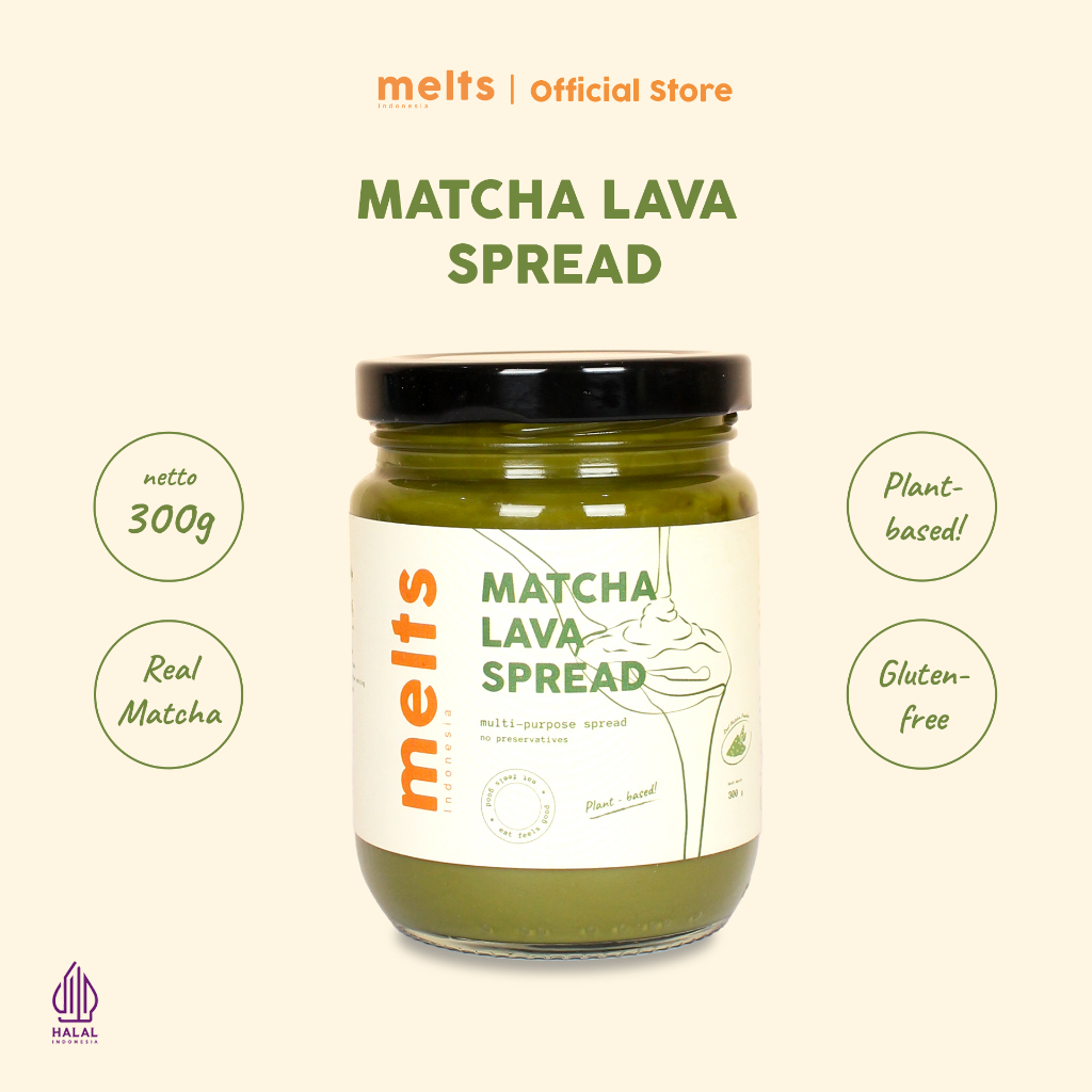 Jual Melts Matcha Lava Spread | Selai Matcha Plant Based Vegan untuk ...