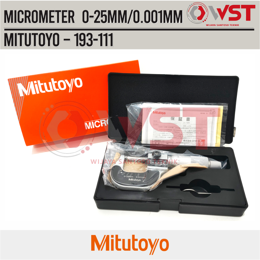 Jual Mitutoyo Digit Od Micrometer 25 0 001mm 193 111 Shopee Indonesia