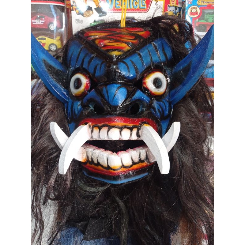 Jual Topeng gedruk kayu topeng gedrug mulut bisa buka topeng ireng ...
