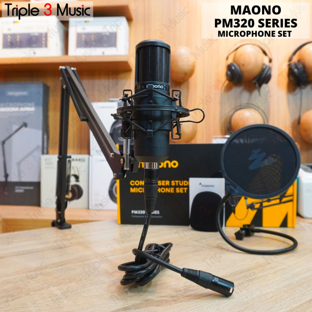 Jual MAONO AU PM320 Mic Condenser With Arm Stand | Shopee Indonesia