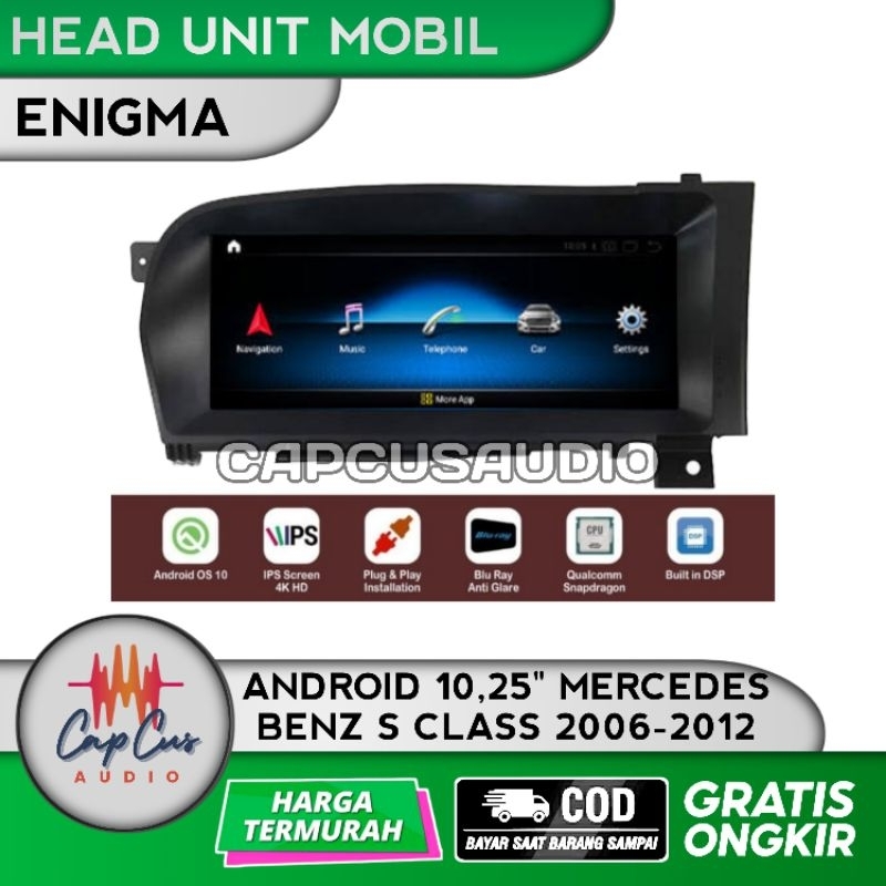 Jual HEAD UNIT ANDROID ENIGMA 10,25 INCH MERCEDEZ BENZ S CLASS 2006 ...