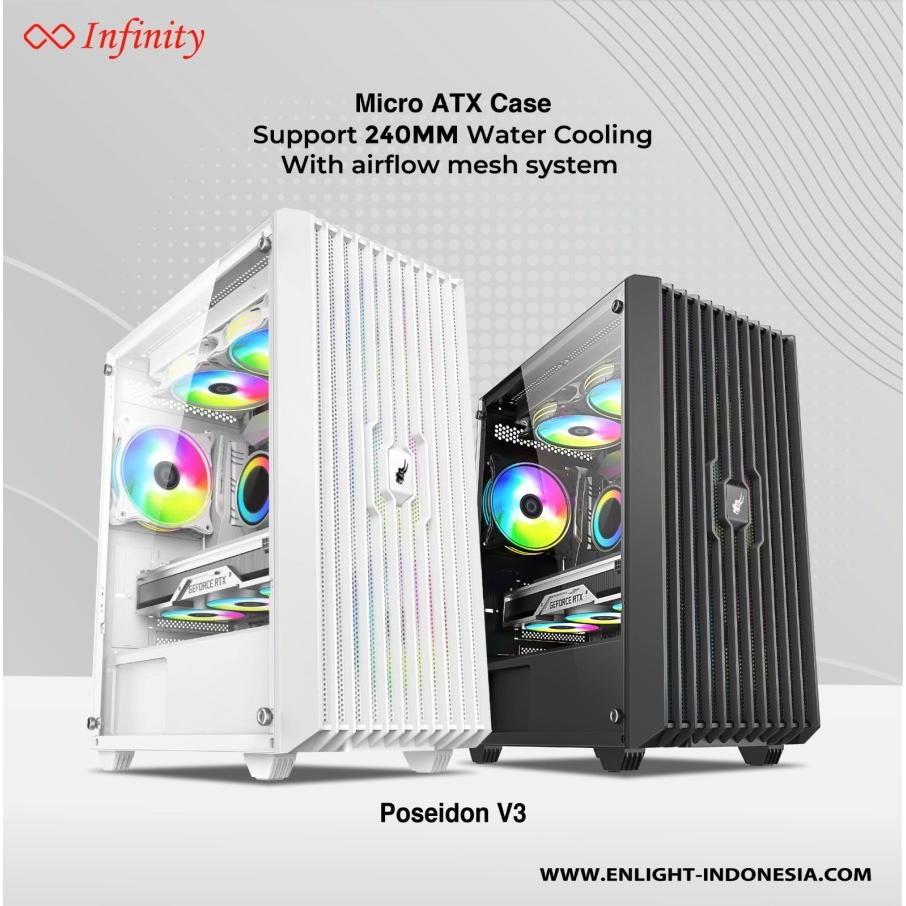 Jual Casing Infinity POSEIDON V3 - mATX Temperred Glass Poseidon V-3 ...