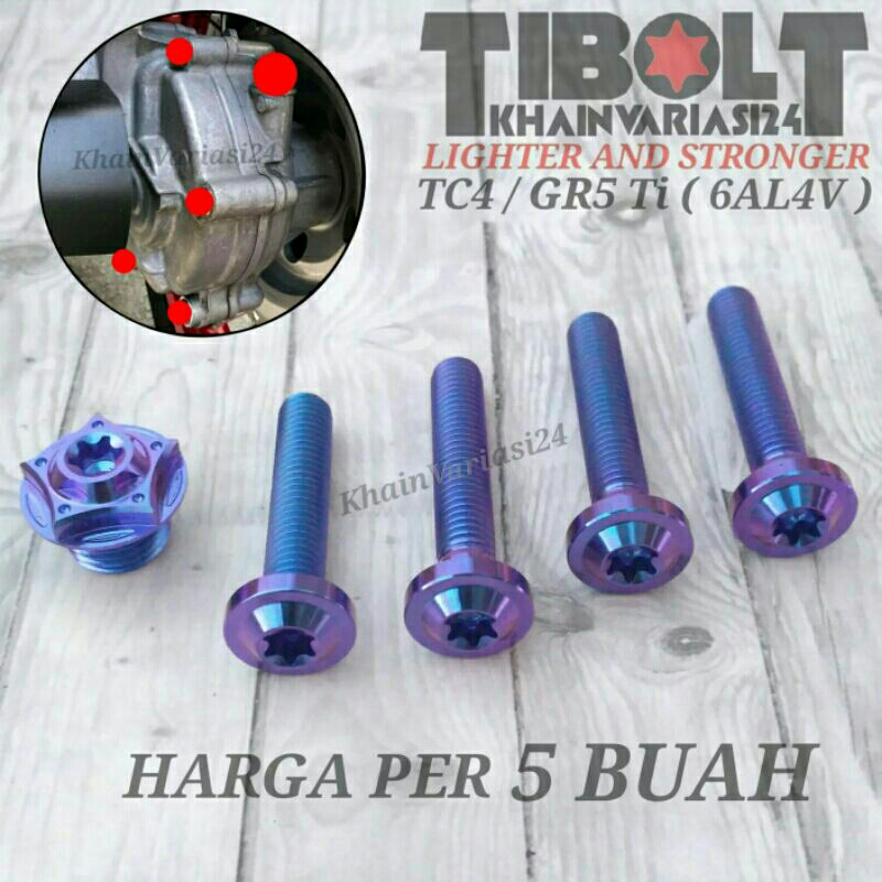 Jual Baut Titanium Gr5 Gardan krengkes crankcase all new n max nmax ...