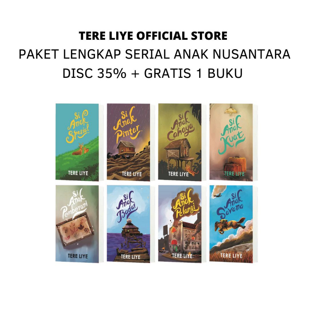 Jual Tere Liye - Paket Lengkap Serial Anak Nusantara + Gratis 1 Buku ...