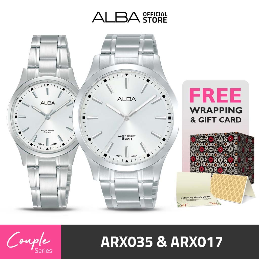 Jual ALBA Jam Tangan COUPLE ARX035 & ARX017 Quartz Stainless Steel ...