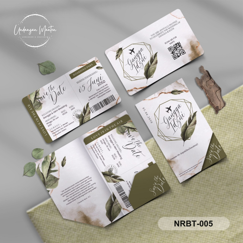 Jual Undangan Pernikahan NRBT005 - Undangan Premium - Undangan Simple ...