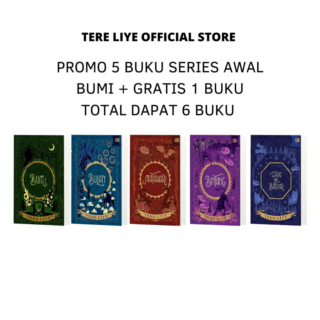 Jual Tere Liye - Paket (Bumi, Bulan, Matahari, Bintang, Ceros dan ...