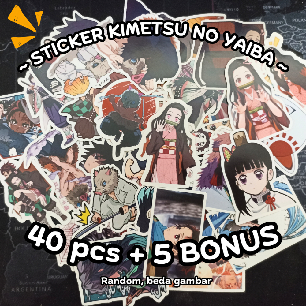 Jual Sticker Kimetsu no Yaiba Demon Slayer 40pcs + 5pcs Tanjiro, Nezuko ...