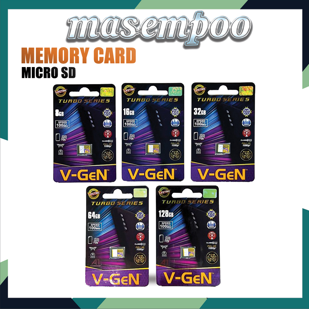 Jual Memory Card VGen Original 8gb 16gb 64gb 128gb Turbo 100 Mbps Micro ...