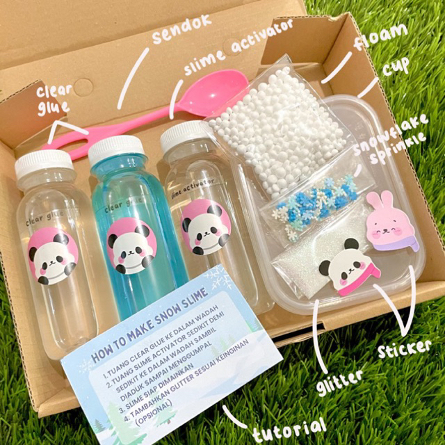 Jual snow slime kit by pandasquishyshop/ slime kit terbaru/ hadiah anak ...