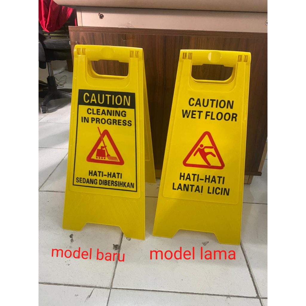 Jual Obral Papan Warning Sign Wet Floor Sign Peringatan Lantai Basah ...