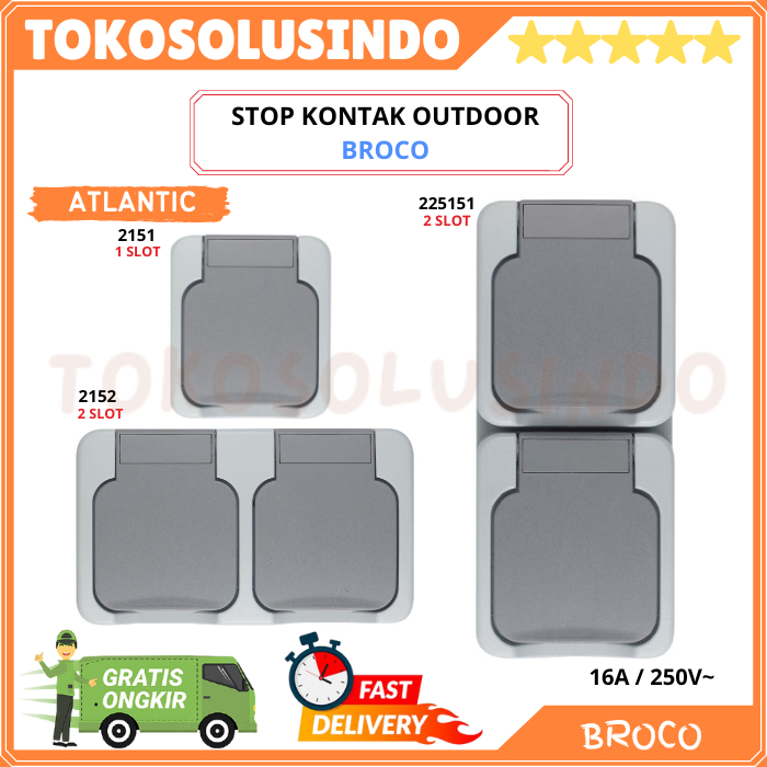 Jual Stop Kontak Outdoor BROCO 2151 /2252 / 225151 / Outbow/ Warna ...