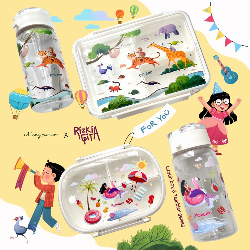 Jual ITISYOURSS x Rizkia Gita Lunch Box & Tumbler Series Personalized ...
