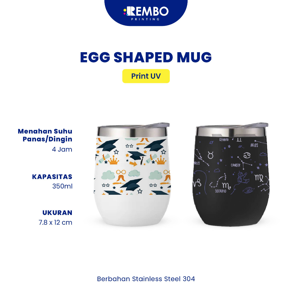 Jual Custom Mug Egg Shaped Gelas Kopi / Gelas Kopi / Cangkir Teh ...