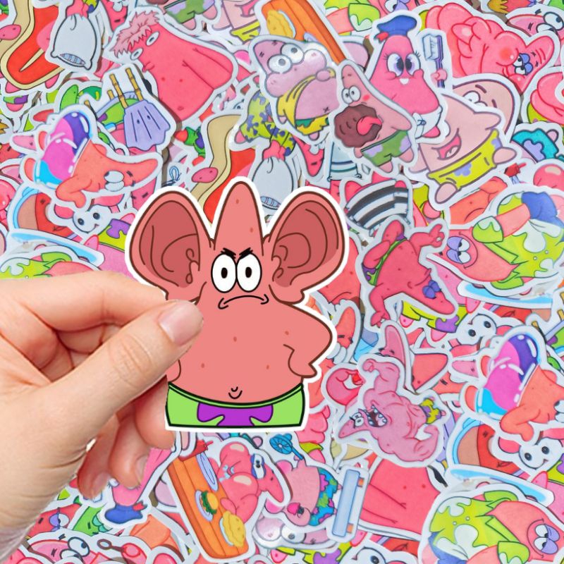 Jual 50PCS++ Stiker Patrick Star | Sticker Patrick Star teman SpongeBob ...