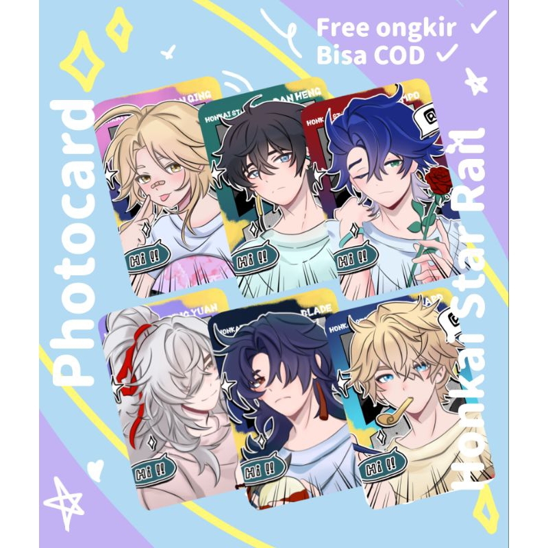 Jual Photocard honkai star rail art prints hsr glitter danheng gepard ...