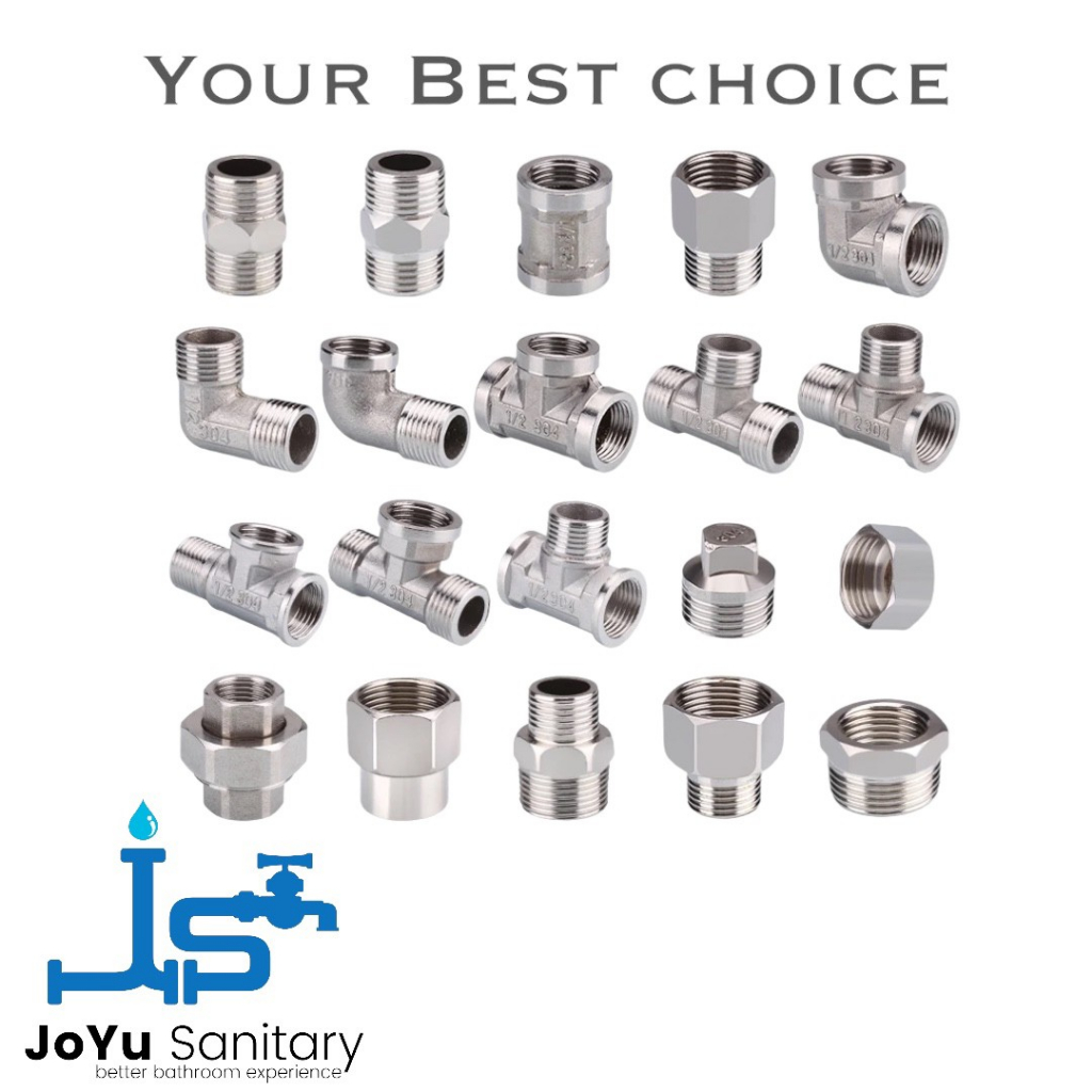 Jual Sambungan kran stainless nepel t tee shower kloset sok double ...